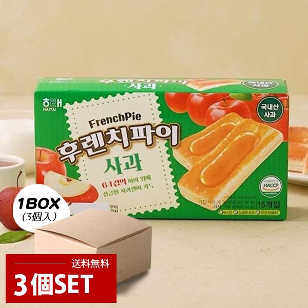 #商品の特徴 : POINT新しいおやつの定番、[ヘテ] フレンチパイ・りんご味3個セットが新登場！195g×3個入っています。サクサクのパイ生地と甘酸っぱいりんごのジューシーなフィリングが絶妙にマッチした、韓国の人気スナックです。バラエテ...
