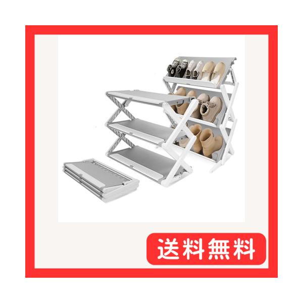 ミニマリストグレー/3段/FYY-JP-D-2815-1-shoe rack-3th・Size:3段・3WAY多機能デザインで収納効率UPこのシューズラックは、水平・斜め・折りたたみの3モード切替可能ブーツ/スニーカー/サンダルなど全12足...