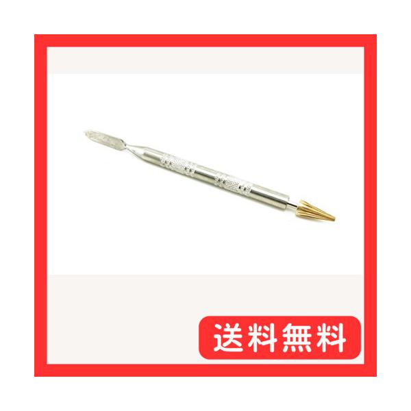 ヘラとローラーが両端についたコバ塗りペンです。・ローラー側は回転するタイプとなっております。・革にワックスを塗布する際にとても便利です。ローラーの溝部分にワックスがたまるので、ワンアクションで綿棒などよりもしっかり塗る事ができます。・また、...