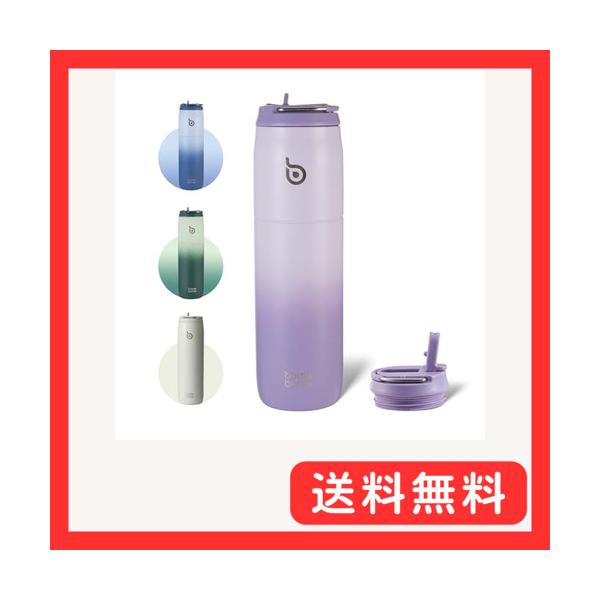 パープル/1000 ml/B2C01357A・Color:パープルSize:1000 ml・保温・保冷6時間以上｜真空断熱二重構造 ステンレス製の真空断熱二重構造により、保温・保冷は6時間以上。 冷たい飲み物でも結露しにくく、温かい飲み物で...