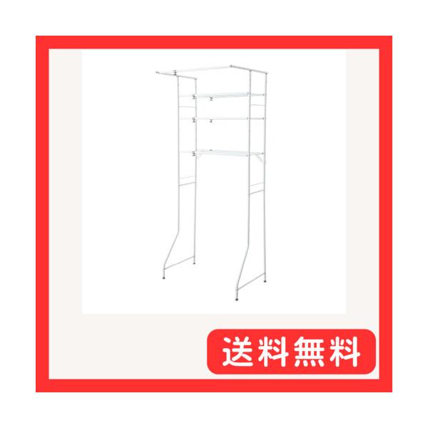 ハンガーバー有ホワイト/棚3段/L-5・Color:ホワイトSize:棚3段Style:ハンガーバー有・パッケージ個数:1・サイズ幅60~93×奥行53×高182cm 有効内寸54~87cm・お客様て(簡単組み立て/工具不要)・特徴3段棚で...
