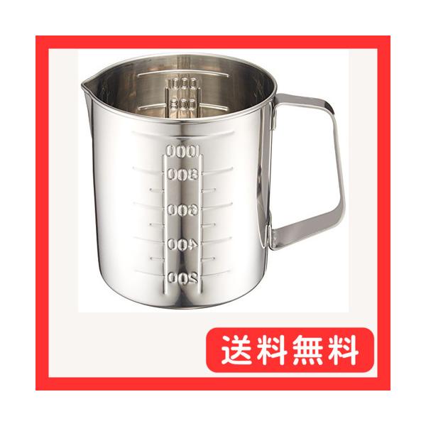 -/1L 目盛付/1・パッケージ個数:1・原産国:日本・材質:ステンレス SUS304・容量(mL):1000・寸法 胴径(mm):107・寸法 高さ(mm):126