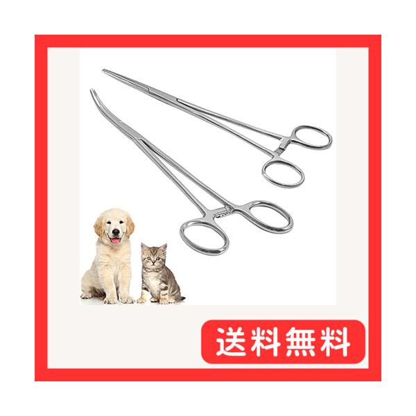 パッケージ個数:1・製品仕様ペットの耳掃除、釣り、カット、脱毛などさまざまな分野に最適なメスペンチです。クランプカバー2枚、サイズ：14 cm（曲げ＋真っ直ぐ）。小さいサイズで、持ち運びや収納が簡単です。・良質な材質良質なステンレス鋼材料を...
