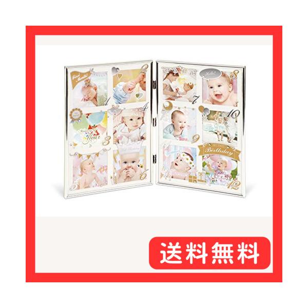 全透明シルバー/幅35.5×奥行1×高さ25.5cm/KP-31376・パッケージ個数:1・本体サイズ 幅35.5×奥行1×高さ25.5cm・12ヶ月の成長を一つのフレームに・製造国 中華人民共和国