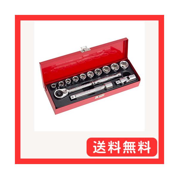 グレー/差込角12.7mm/TS-413M 13PCS・Size:差込角12.7mmPatternName:単品・パッケージ個数:1・差込角:12.7mm(1/2インチ)・入数:13ピース入り・仕様:メタルケース入り・材質:クロームバナジウ...