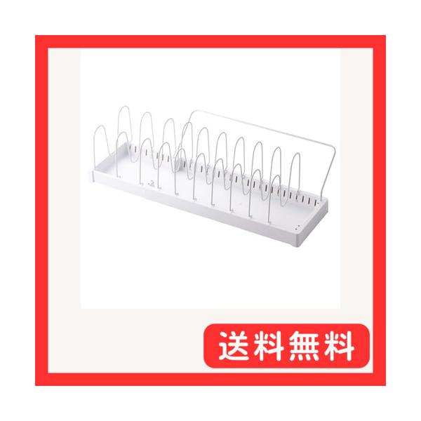 (1)フライパンスタンド単品ホワイト/幅450〜825×奥行240×高さ160mm/KAWKPTPNWH・Style:(1)フライパンスタンド単品・パッケージ個数:1・かさ張るフライパンや鍋のふたをスッキリ収納シンク下や引き出しのスペースに...