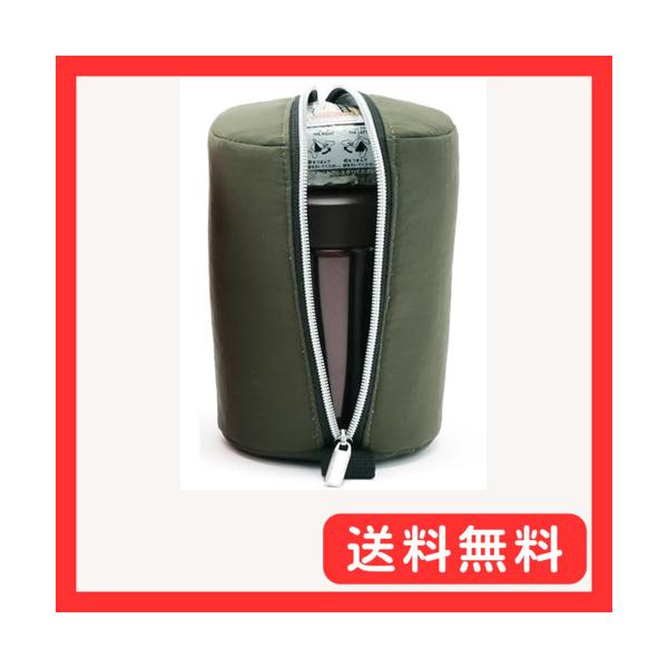 カーキ/-/-・Color:カーキ・おにぎりも入る保温スープジャーポーチ。300ml 400ml 500mlのどの容量のスープジャーを使用しても上部におにぎりを入れるスペースがあります。スープの野菜とタンパク質、おにぎりの炭水化物、ポーチ一...