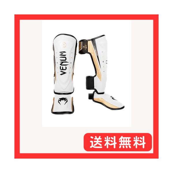 ホワイト×ゴールド/Medium/VENUM-04261-226-M・パッケージ個数:1・VENUM レッグガード ELITE EVO SHINGUARDS・VENUM の2021年新作レッグガード（レガース）が登場・定番人気「ELITE」...