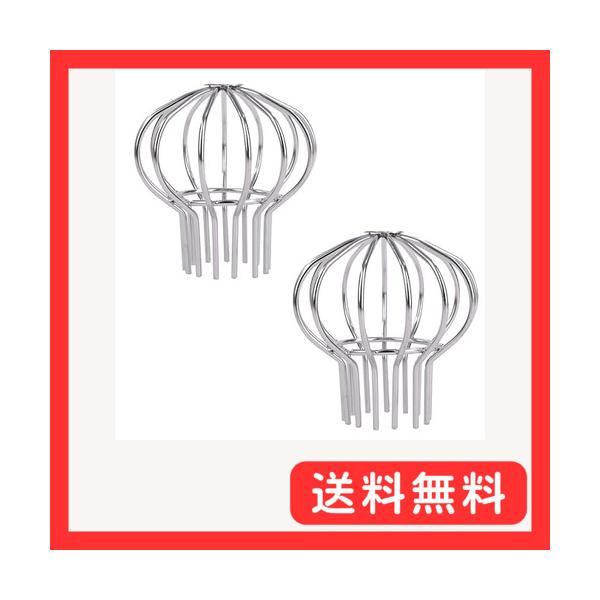 ステンレスシルバー/75口径用2個/hwt353・Size:75口径用2個・商品内容：雨どい用ストレーナ 75mm口径用2個セット・サイズ：排水口径50-75mm対応 詳細は商品画像をご確認ください・素材：ステンレス製・雨どいやベランダの排...
