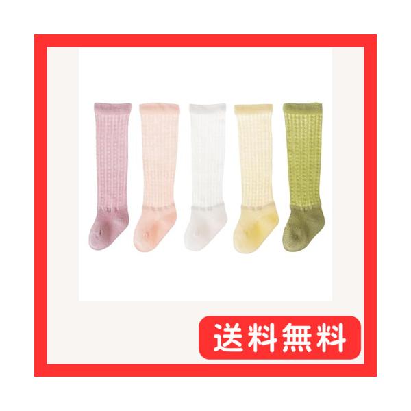 ホワイト ピンク パープル グリーン イエロー/8.0-10.0 cm/-・Size:8.0-10.0 cmColor:ホワイト ピンク パープル グリーン イエロー・夏向きの薄手の長い靴下です 薄くて柔らかく、通気性が良い素材なので夏にも...