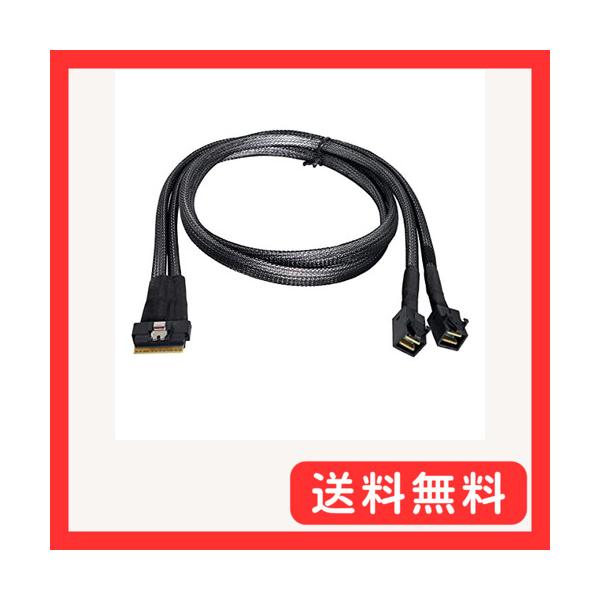BLACK SFF-8654 8i to 2xSFF-8643ブラック/Slimline/SF-010-0.5M・Style:BLACK SFF-8654 8i to 2xSFF-8643・パッケージ個数:1・このケーブルは、内部デバイスの...