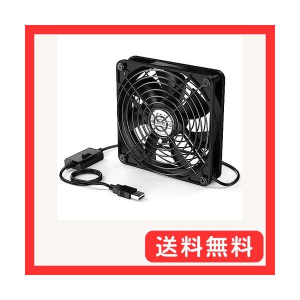 120mm USB ファン黒/12CM/ELT-CSUFAN-120・Color:黒・高品質&amp;長時間稼働pcファンは高品質のモーターを採用し、寿命は通常ファンの2倍以上で、長時間の連続動作が可能です。金属のファンガードが装着されてお...