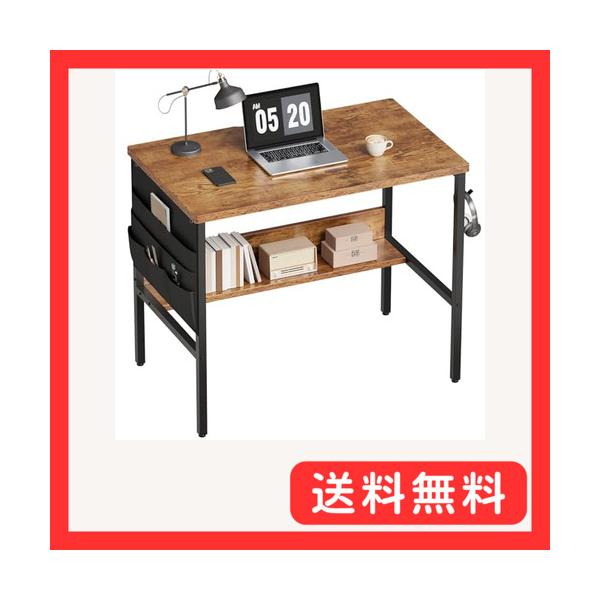 ?典的ビンテージ/幅80cm/-・Color:ビンテージSize:幅80cm・収納性抜群収納一体型で空間利用率UP机の下にラック、フック、サイドポケットも備え、本、辞書、CDなどの収納にとても便利です。仕事用のpcデスクだけでなく、子供の勉...