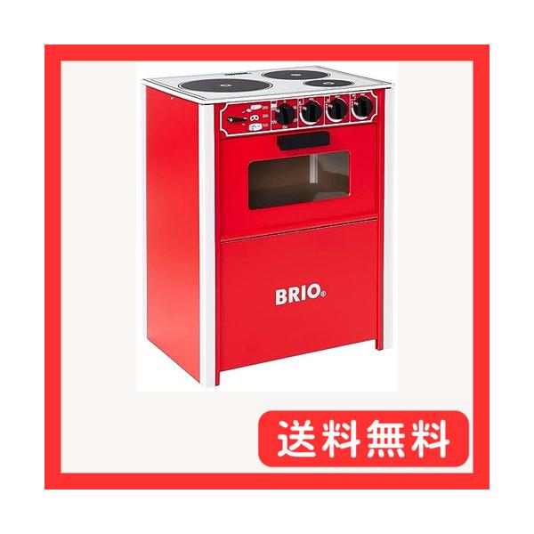 クラシック、クッキング。レンジ(赤) 31355/ワンサイズ/31355・Color:レンジ(赤) 31355・BRIOのクラシックな木製のレンジはお子様に料理の楽しさを芽生えさせます。・上部の扉は開閉できつまみを回してレンジを操作できます...