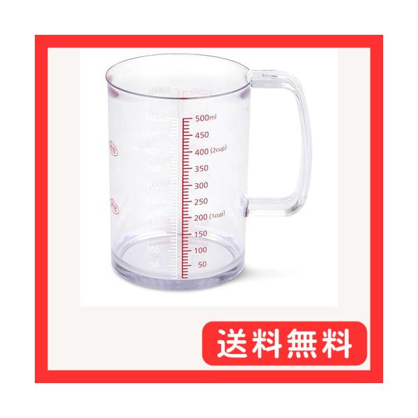 どこからでも注げる計量カップクリア/12 cm x 12 cm x 8.5 cm/DH8126・Color:クリアStyle:どこからでも注げる計量カップPatternName:500ml・パッケージ個数:1・液だれしにくいかたちの耐熱性の...