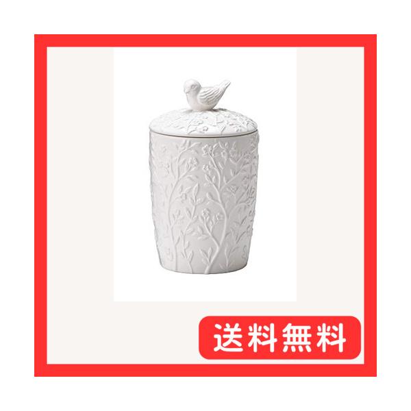トイレポットホワイト/11.5W*11.5L*19.5H/SP-1922-WH・Color:ホワイトStyle:トイレポット・パッケージ個数:1・植物のレリーフと小鳥がポイントのトイレタリーシリーズのトイレポットです。