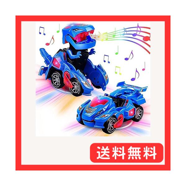 #2 ブルー/-/KLWJ01・Color:#2 ブルー・自動変身：恐竜の車は恐竜と車をひとつにまとめたおもちゃです自動的に恐竜に変身車が恐竜の形になると、轟音が鳴り、ジュラ紀に戻ったような気分になりますしばらく運転すると、車は自動的に恐竜...