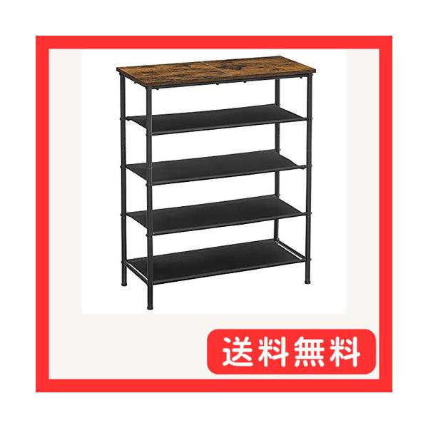 ヴィンテージ-/5段/-・Size:5段・用途がたっぷり・大容量収納シューズラックだけではなく、収納棚としてもOK玄関や子供部屋、寝室など、見た目以上にたっぷり収納していただけるお手頃な組み立て式ラックです。大容量収納で大人の靴は9〜12足...