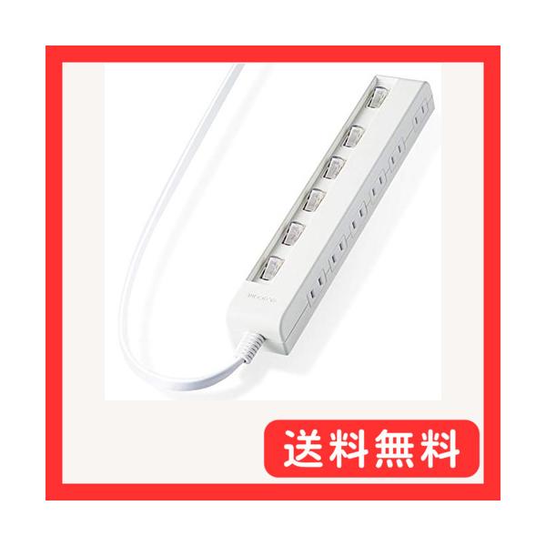 6個口単品/3m/T-E5C-2630WH・Color:単品Size:3mStyle:6個口・パッケージ個数:1・接続機器ごとにON/OFFでき、待機電力を個別に節約できる個別スイッチが付いた省エネタップです。・タップに差し込んだケーブルの...