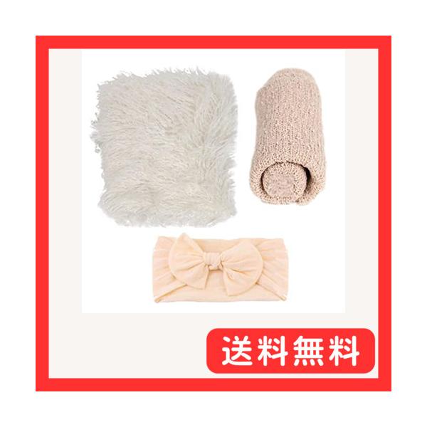 シンプルホワイト/70 cm × 60 cm/-・Color:ホワイト・?赤ちゃんの“天使の瞬間”を残せる撮影セット新生児撮影にぴったりなベビーブランケット・ヘアバンド・タオルの豪華3点セット。SNS映えも抜群で、自宅で手軽にプロのような写...