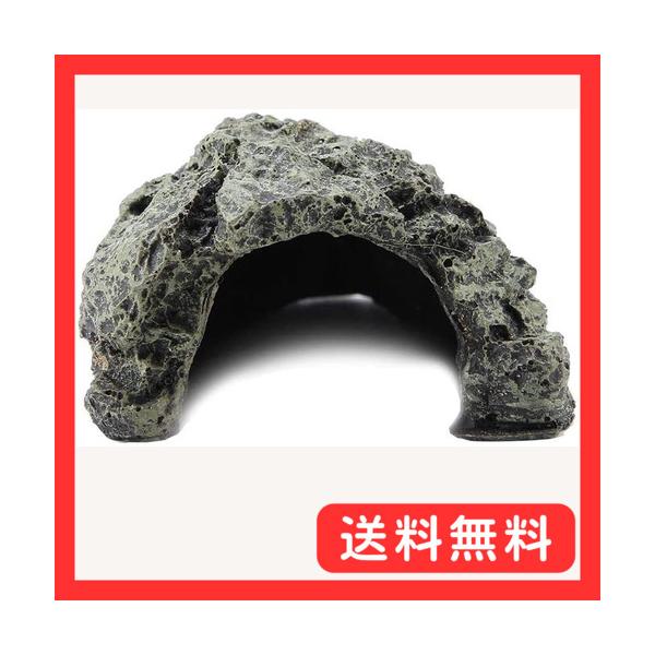 洞窟ブラウン/-/0473・PatternName:中・爬虫類用の水槽隠れ家、洞窟シェルターです。亀、トカゲ、ヘビ、サソリ、カエル、ヤモリ、等々、ペットの落ち着いた生活環境を提供します。・自然の岩の形状は、表面も自然の凹凸がありますので、ペ...