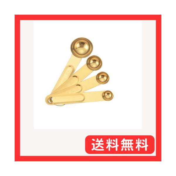 計量スプーン4本組 金/大さじ1 小さじ1 小さじ1／2 小さじ1／4/-・Color:計量スプーン4本組 金・素材高品質なステンレスで製作されるので、錆びつきにくく、耐久性に優れ、高強度、耐熱性、耐腐食性、長期間利用可能になります。15m...