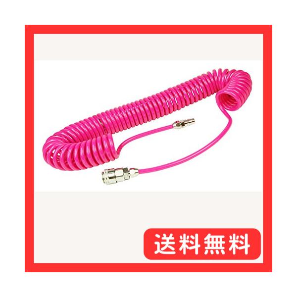 内径5.0×外形8.0mmスタンダード/9m/SAH-9・Size:9m・パッケージ個数:1・サイズ:内径5mm×外径8mm・最高使用圧力:0.7mpa・使用有効長:6.3m・ホース長:9m・カラー:ピンク