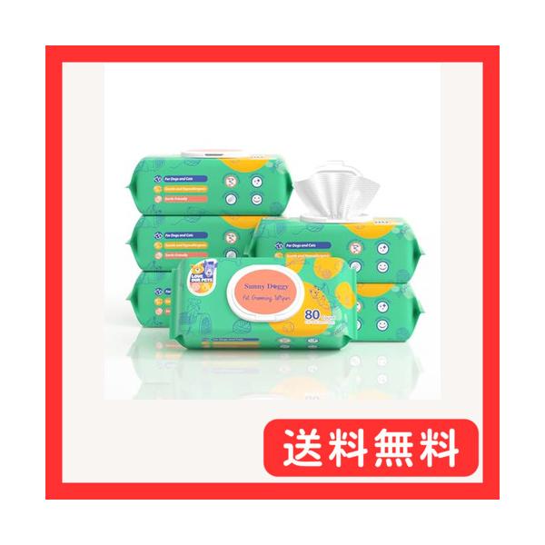 ホワイト/80枚×6個/PET-006・Size:80枚×6個・パッケージ個数:1・優れた清潔ペットウェットティッシュは99％水と天然成分を利用して強い清潔力を持っています。爪、目の周り、口の周り、おしり、体とよく気になるニオイと汚れをすっ...