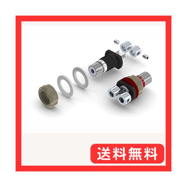 パッケージ個数:1・一般的RCAプラグも使える・導体単点接続/絶縁性良い・高純度銅(99%以上)・半田付け、ネジタイプ両方とも対応する・ニッケルフリーロジウムメッキ