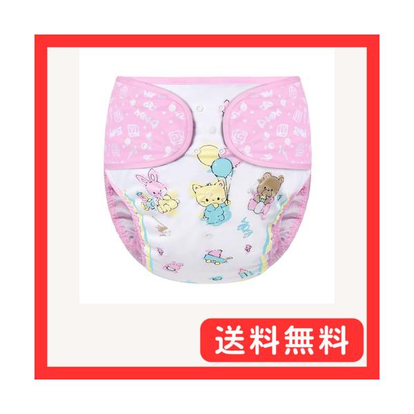 可愛いピンク/M/LA22-LB-DC013-M・Size:M・可愛い絵柄LittleForBigならではの「保育園」の柄、青と白の色合いで超可愛い。日常使いにもピッタリです。・調整可能なウエストと長さウエストと前に付いているスナップで、自...