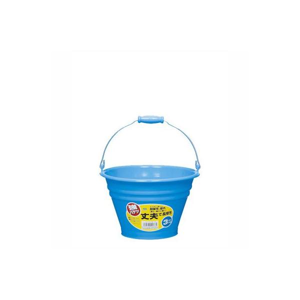 【商品情報】丈夫で長持ち熱さ・寒さに強いカラーバケツ！●ポリエチレン製だから耐候性に優れ、丈夫で長持ち！●広口で使いやすい。●軽くてサビにくいアルミ製ハンドル。■商品サイズ（約）：Φ230×Ｈ144mm容量：3L■材　質：本体：ＰＥ（ポリエ...