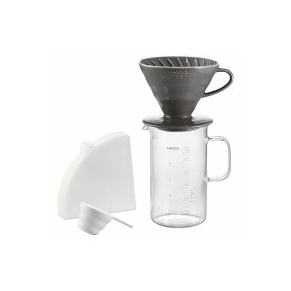 【商品情報】●世界で認められたV60ドリッパー。●そして世界の研究者たちに長年使われ続けているビーカーをサーバーとして組み合わせた、ビーカーサーバー&amp;ドリッパーセット。●容量目盛りと杯数目盛りを入れることで抽出容量が視覚化されます。...