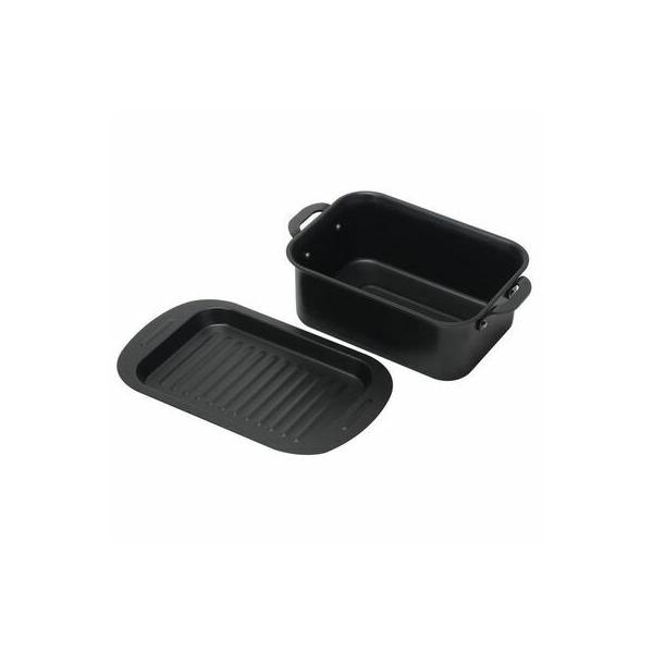 【商品情報】本体のみ：幅250×奥行150×高さ80mm　蓋のみ：幅255×奥行160×高さ80mm ■商品サイズ(約)：255×160×80mm（板厚：1.2mm）容量：2000ml■材質：本体・取っ手・バット：鉄（シリコーン樹脂塗装）【...