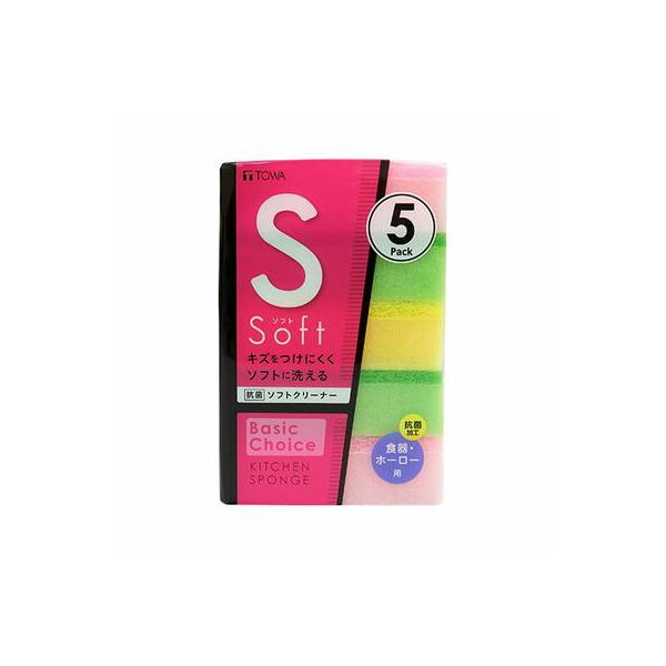 【商品情報】キズをつけにくくソフトに洗える　ソフトな不織布で泡立ちよく汚れをスッキリ落とします●ソフトタイプの不織布を使用していますので、キズをつけずに洗えます。●スポンジ部分には、抗菌加工を施しています。 ■商品サイズ(約)：W58×D3...