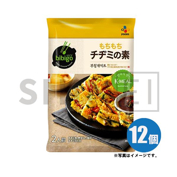 ■名称：bibigo チヂミの素・水入らずで、ニラさえあれば簡単に韓国本場のチヂミがお楽しみいただけます。3種類の具材と粉、特製のたれをセットにし、チヂミ粉と具材を混ぜて焼くだけで簡単に韓国本場のチヂミが楽しめる製品です。もちもち食感がお楽...