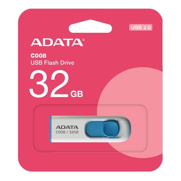 USBメモリ 32GB 5年保証 USB2.0 スライド式 AC008-32G-RWE USB A-DATAJANコード：4718050609666■商品説明●スライド式USBフラッシュメモリ■製品詳細・型番：AC008-32G-RWE・容...