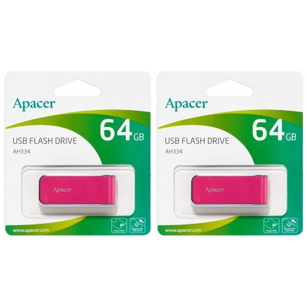 「2本セット」USB2.0メモリ 64GB 5年保証 スライド式 Apacer AP64GAH334P-1JANコード：4712389910691※お得な２本セットでの販売です！■商品説明スライド式 USB 2.0 フラッシュドライブ■製品...