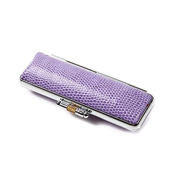 「商品情報」こちらの印鑑ケースは、本牛革を使用し、トカゲ柄調に仕上げました 16.5ｍｍから18ｍｍの太さ、長さが60ｍｍまでの印鑑が入ります。 朱肉付です。朱肉は、長持ちする最高級品を使用しています。 ケースの中は、起毛素材の布を使用し大...