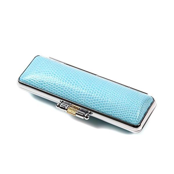 「商品情報」こちらの印鑑ケースは、本牛革を使用し、トカゲ柄調に仕上げました 16.5ｍｍから18ｍｍの太さ、長さが60ｍｍまでの印鑑が入ります。 朱肉付です。朱肉は、長持ちする最高級品を使用しています。 ケースの中は、起毛素材の布を使用し大...