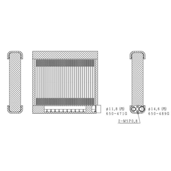 エバポレーターコア 新品 エキパンは付属していません。パイプのOリング2個（650-471G/650-489G）付ラジエーター　コンデンサー専門メーカー　ダイワ製　保証1年材質、冷却能力は純正品とほぼ同等です。参考適合型式 ハイゼット S5...