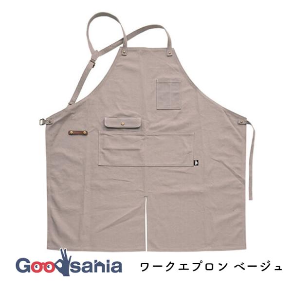 ・気軽に着こなすワークエプロンです。・動きやすく丈夫な生地にスマホやノート、細かい物が収納できるボタン付きのポケットなど充実した装備です。・タオルや資材がかけられる取り外し可能なループも付いて便利です。・背面はサスペンダーのようになっている...