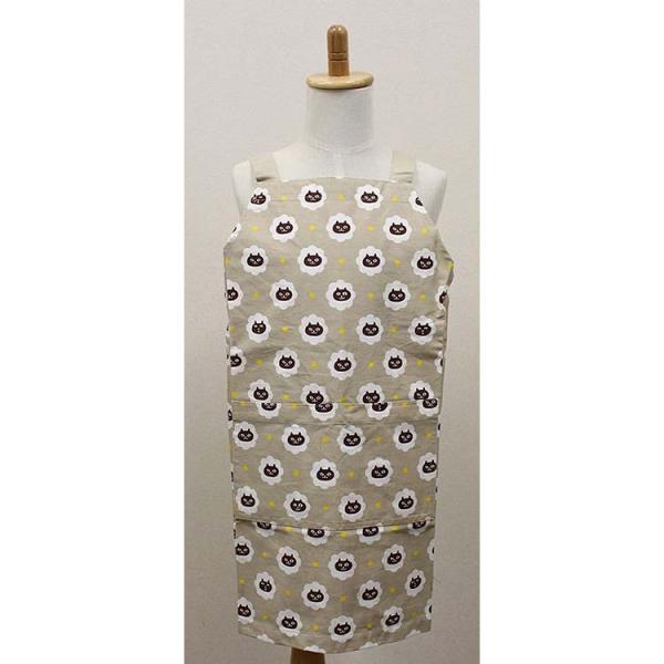 子ども用 お手伝い ネコ 猫 黒猫 花柄 ポケット付き 調理実習 家庭科 セール