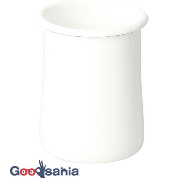 パール金属 ブランキッチン ホーロートラリースタンド ホワイト HB3688・底が広くて安定した形だから倒れにくい！丈夫なホーロー素材のカトラリースタンドです。・ご家族みんなの箸入れとして使ったり、キッチンバサミや菜箸などキッチンツールを立...