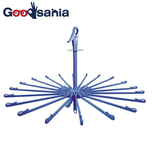 オーエ 洗濯ハンガー パラソル マイランドリー2 アームハンガー DX(20本掛け)ブルー 約83×83×53cm 86820・たっぷり干せる、20本掛けで大型サイズのパラソルハンガー。・下の方にグリップ式のハンドルがついていて、高い位置の...