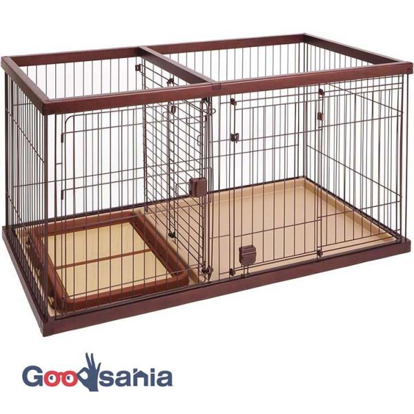 ・トイレと住居スペースをしっかり分けて快適！・ケージ内を2つのスペースに分けられる仕切りドアで、トイレとくつろぎスペースを分離できます。・ワンちゃんがトイレの場所を覚えやすく、しつけもしやすいです。・住居側は横スライドドアで開閉がスムーズで...