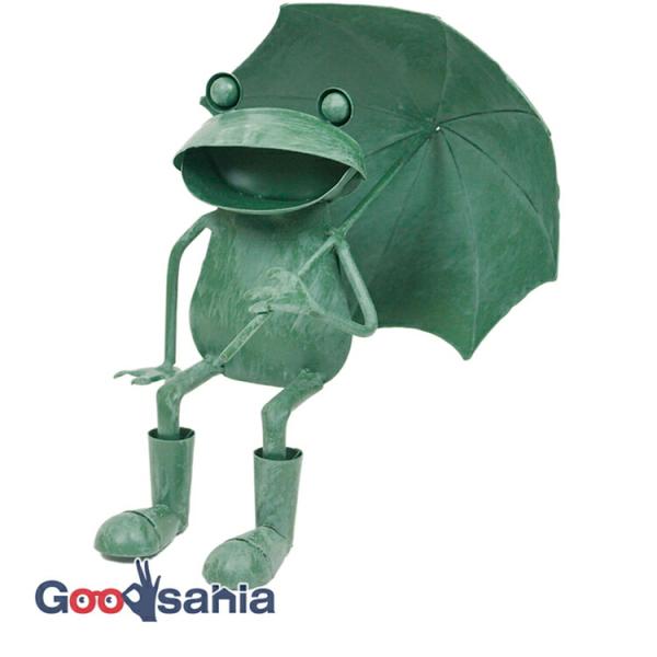 ブリキのアンティークな雰囲気がお洒落玄関やお庭のオーナメントに、お部屋のインテリアとしても素敵です癒し オーナメント 飾り かざり インテリア アクセント いやし レトロ 手づくり 手作り てづくり ガーデニング 蛙 かえる