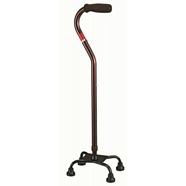 足部分を回転するだけで左右が切り換えられる、オーソドックスな4点杖 重心が低く安定しているため、一本杖では不安定だった方も安心人気 軽量 アルミ 両手対応 調整可能 アルミ製 4点杖 四点杖 介護用品 歩行補助 軽量 敬老の日 母の日 父の...