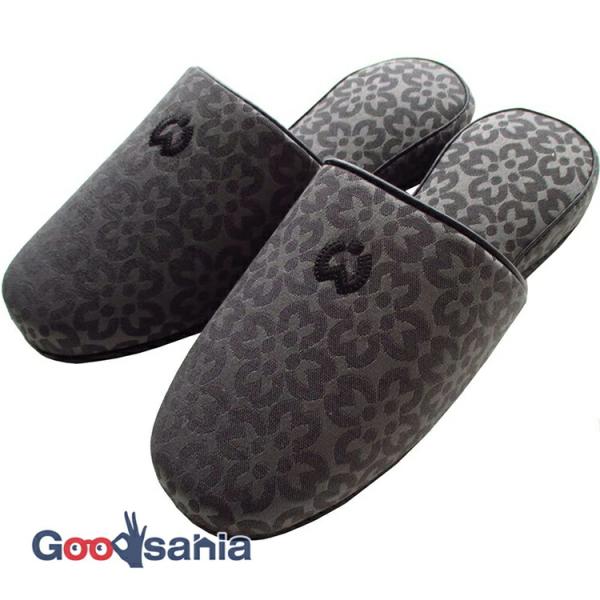 シックな高級感のあるおもてなしスリッパ底が汚れてもサッと拭き取れてお手入れ簡単！底が拭ける milashon ミラショーン ジャガード スリッパ すりっぱ ルームシューズ M 小さめ レディース 婦人 女性 女性用 室内 室内用 部屋 部屋...