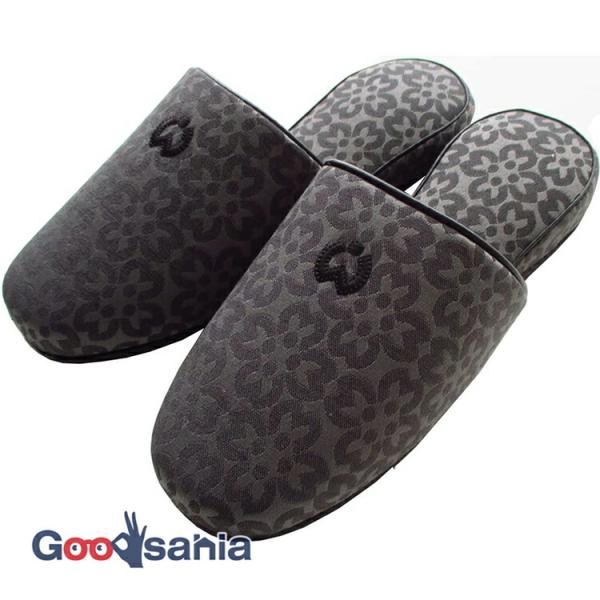 シックな高級感のあるおもてなしスリッパ底が汚れてもサッと拭き取れてお手入れ簡単！底が拭ける milashon ミラショーン ジャガード スリッパ すりっぱ ルームシューズ L 大きめ メンズ 男性 男性用 室内 室内用 部屋 部屋用 家用 ...