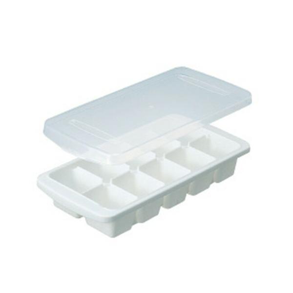 大粒の氷が作れる!フタ付きなのでニオイが氷につきにくい。軽くひねるだけでラクラク氷はずし。重ね置き出来るのて大量の氷を作りたい時に便利!だし、スープ、離乳食の小分けにも蓋付 蓋付き ふた付き 蓋 フタ 大きめ 大 アイストレー 製氷皿 四角